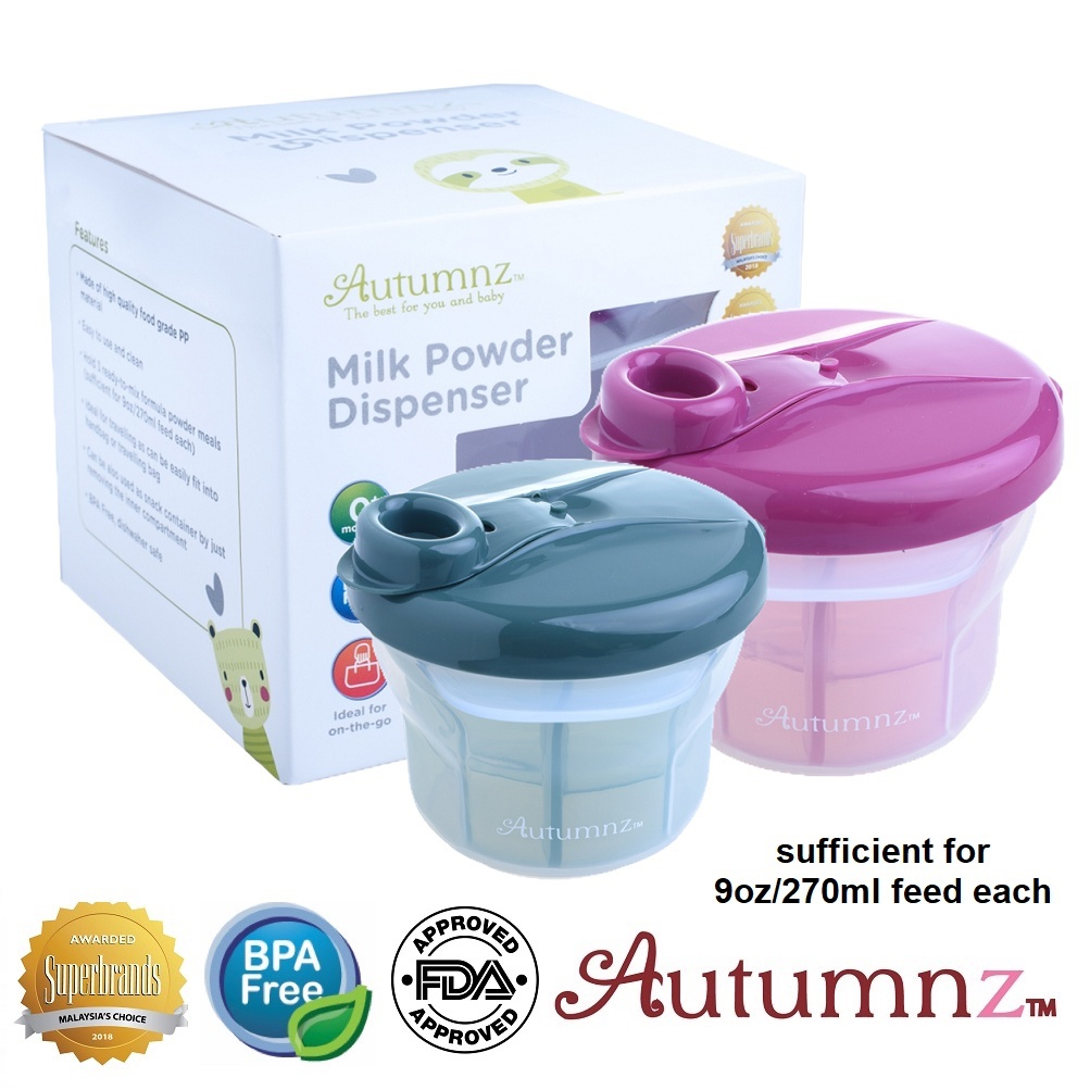 Autumnz Milk Powder Dispenser (3 Compartment) Formula Container Bekas ...