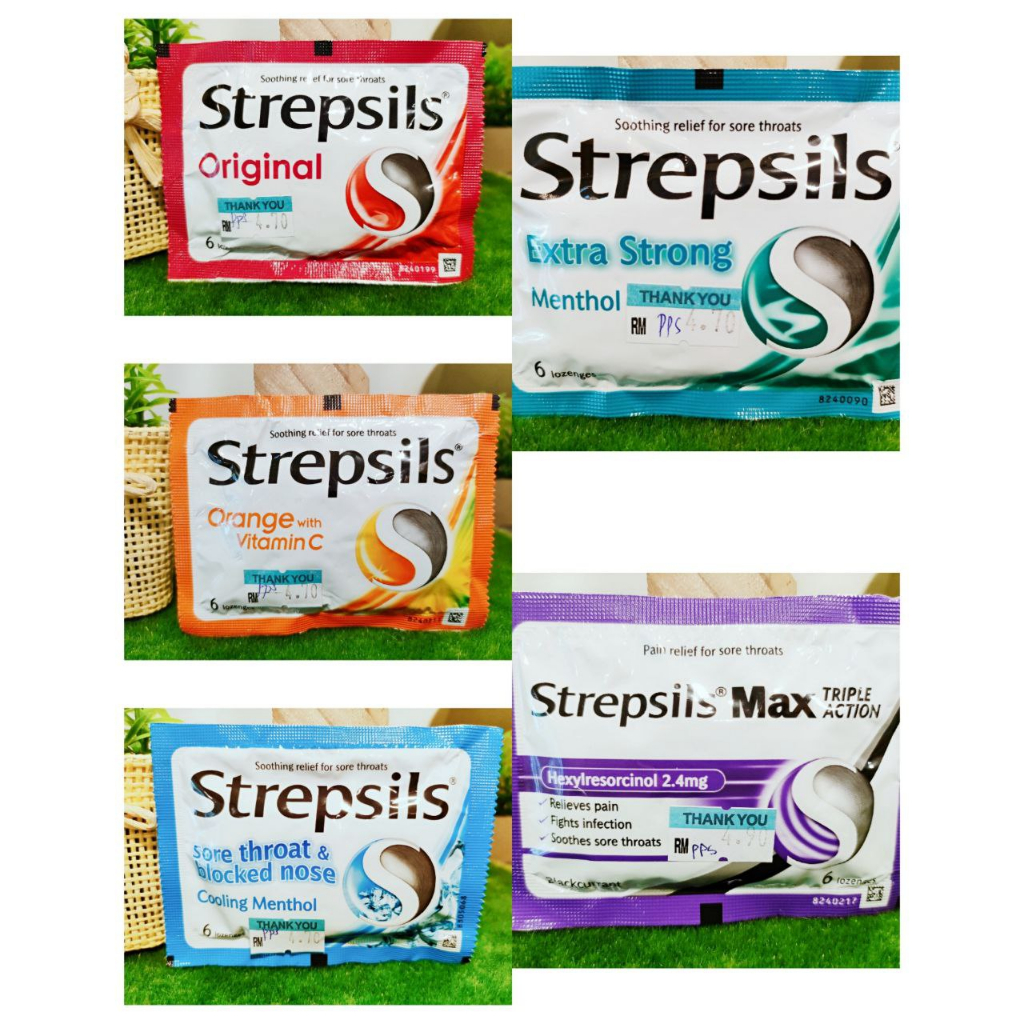 Strepsils Gula Sakit Tekak 使立消喉糖 Strepsils Throat Lozenges (6 lozengs ...