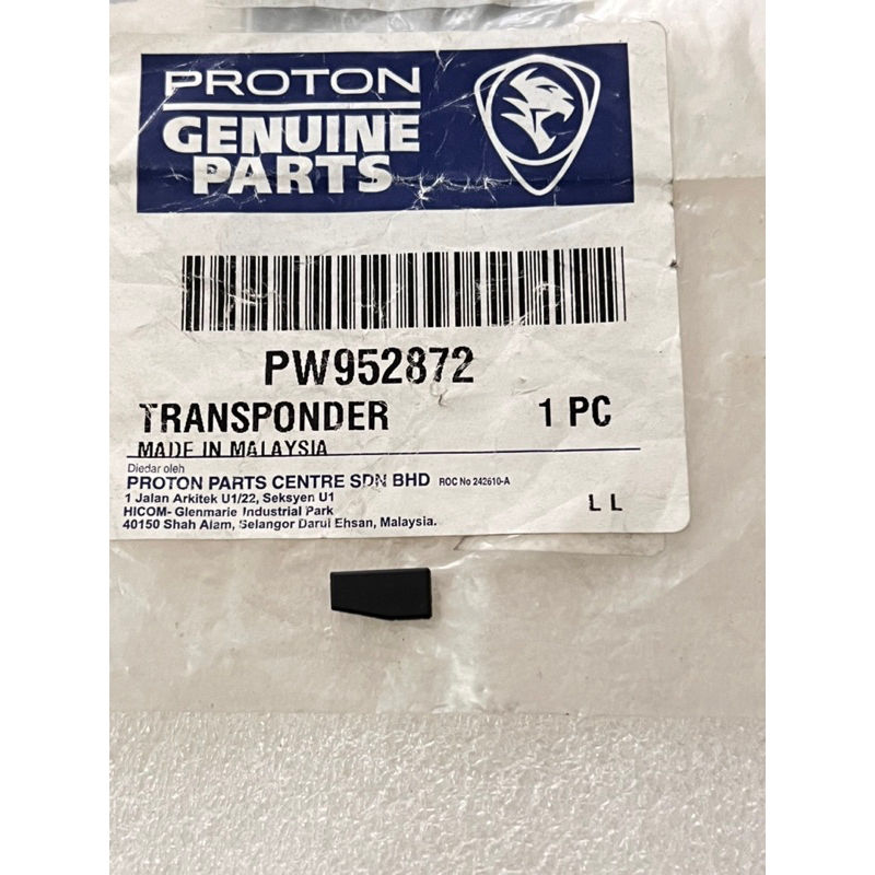 Proton Genuine New Saga VVT Key Transponder Electric Alarm Chip Alam ...