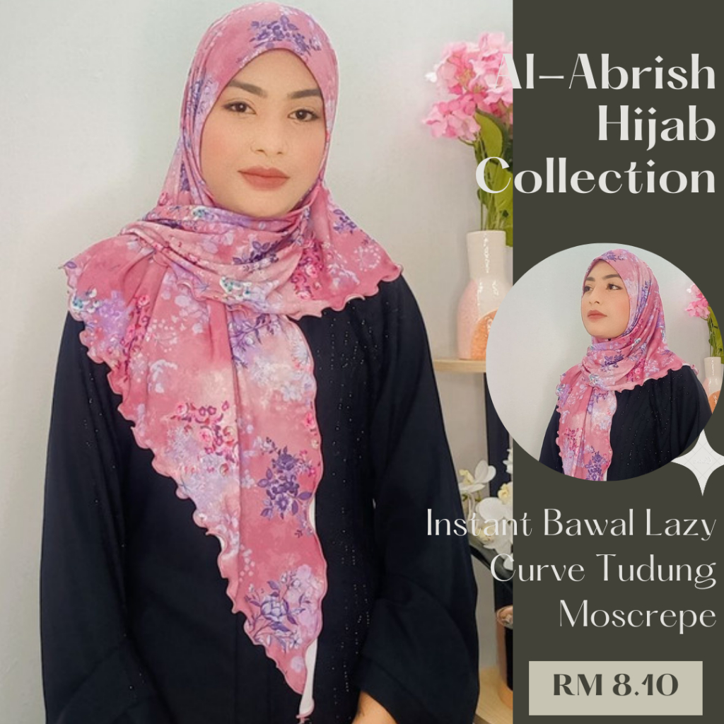 Instant Bawal Lazy Curve Tudung Moscrepe, Ready in Malaysia | Shopee ...