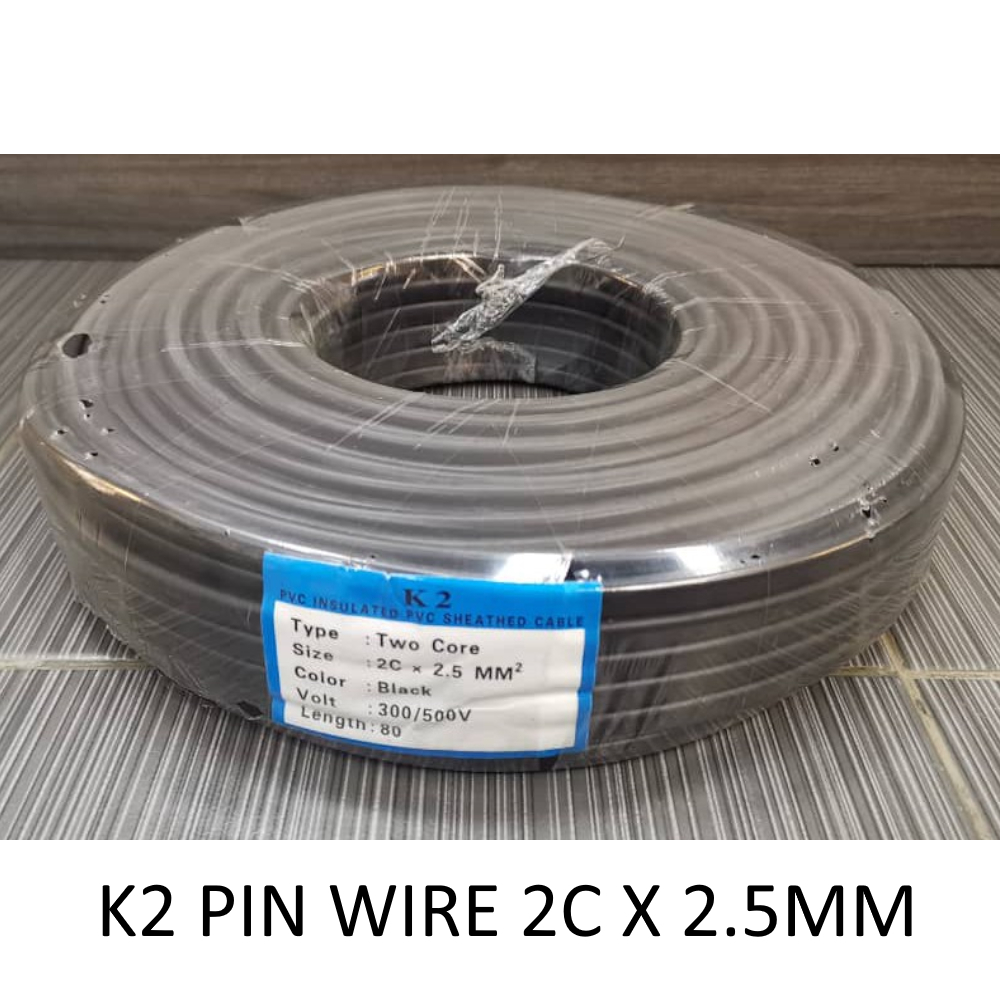 K2 PIN WIRE 2 CORE X 2.5MM² 80M+- (READY STOCK) | Shopee Malaysia