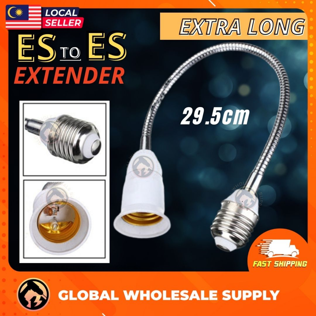 [READY STOCK] ES to ES Extender Lamp Holder E27 Extender 29.5cm ...