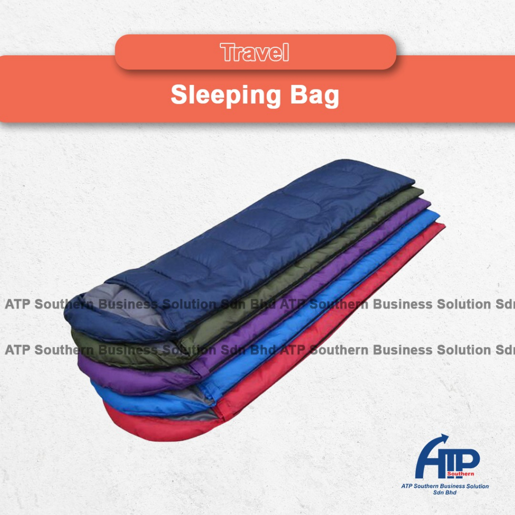 Portable Lightweight Envelope Hooded Sleeping Bag For Camping Hiking ...