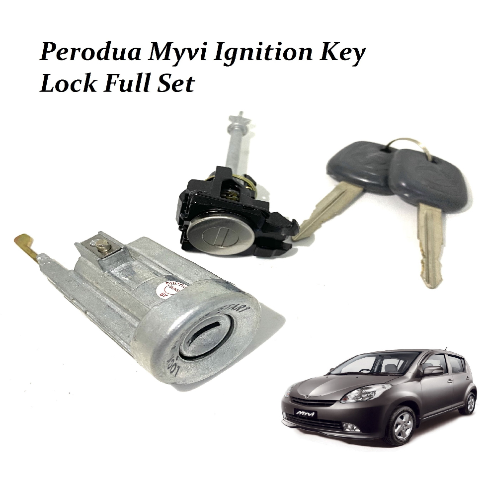Perodua Myvi 2005-2011 Ignition Key Lock Starter Key Door Key Set Kunci ...