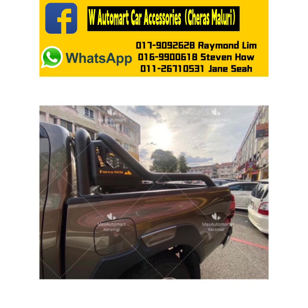 FORD RANGER/NP300/REVO F5 REAR ROLL BAR SPORT BAR | Shopee Malaysia