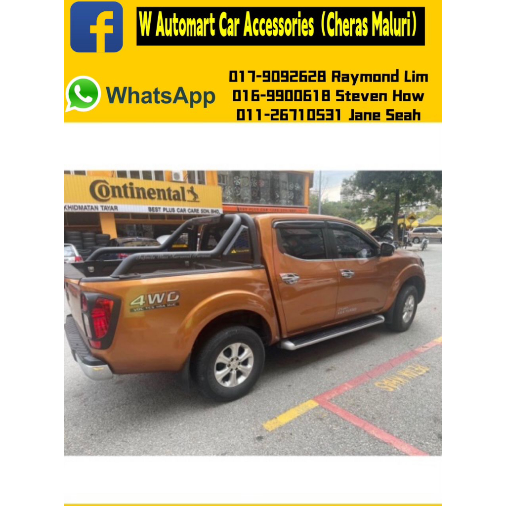 NAVARA NP300 FORCE 4WD F5 REAR ROLL BAR SPORT BAR | Shopee Malaysia