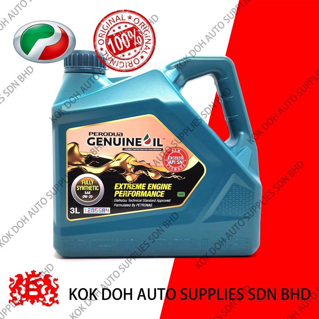 [100% ORIGINAL]PERODUA OW-20 FULLY SYNTHETIC ENGINE OIL(3L) /ANY TYPE ...