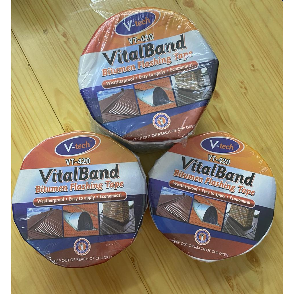 VT-420 3" & 4" V-Tech VITAL BAND BITUMEN FLASHING TAPE (75MM,100MM ...