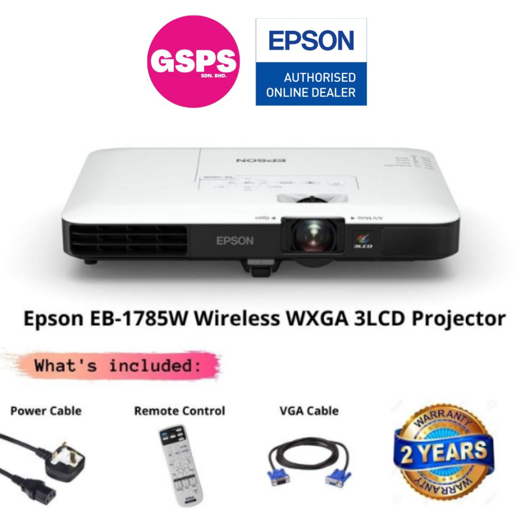 Epson EB-1785W Wireless WXGA 3LCD Projector (V11H793052) | Shopee Malaysia