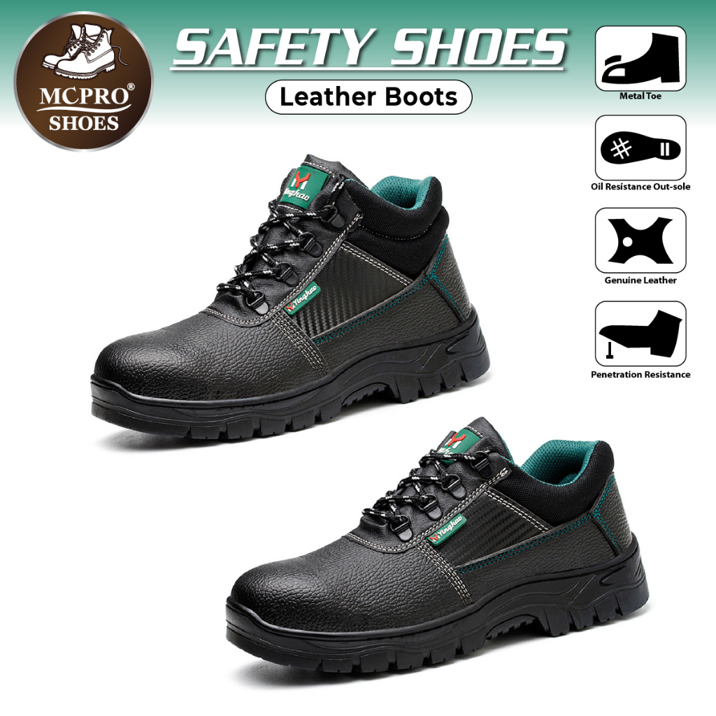 SAFETY SHOES Medium-Low Cut Anti-smashing Work Steel Toe Cap - YH25 ...
