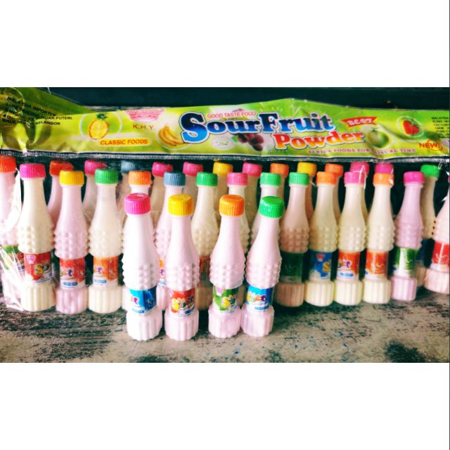 Sour Fruit Powder Candy In A Bottle (30+3 Pcs) | Shopee Malaysia