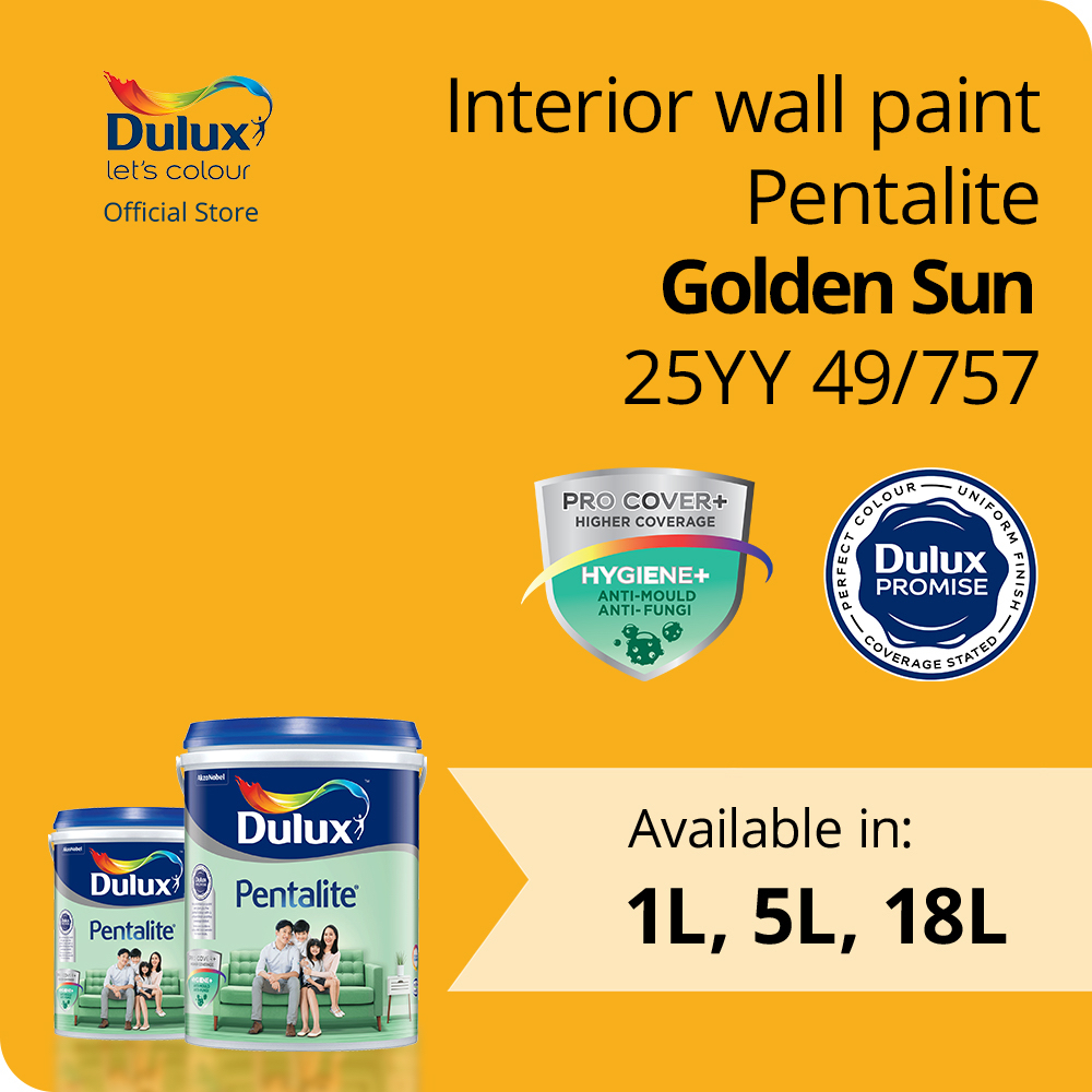 Dulux Pentalite Interior Wall Paint - Golden Sun 25YY 49/757 | Shopee ...