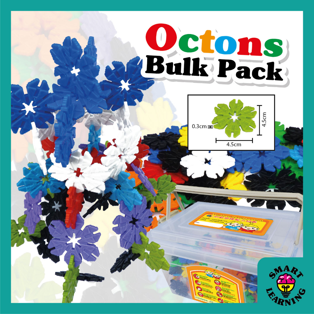 🔥READY STOCK🔥 PLASTIC OCTONS BULK PACK BUILDING BLOCK CONNECTION ...