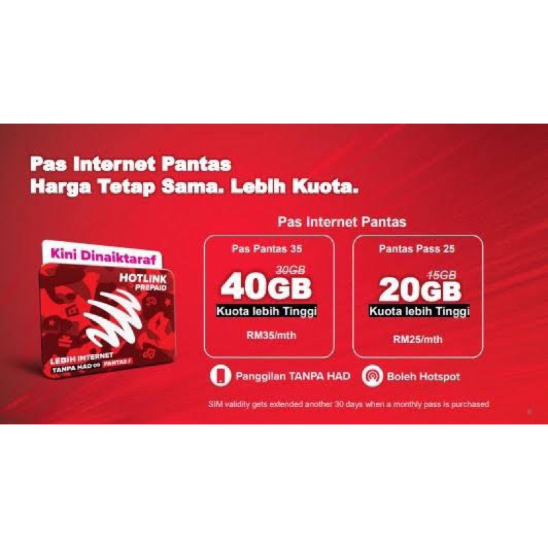 All New Hotlink 017-2 Plan 1.0 012 Simcard Data Fast Data And Unlimited ...
