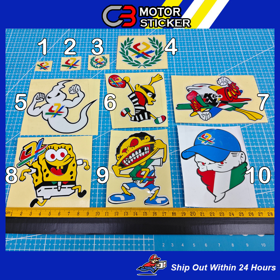 Pangkah Benetton Padi Burung Italy Sticker Cutting Pantul Cahaya / R57 ...