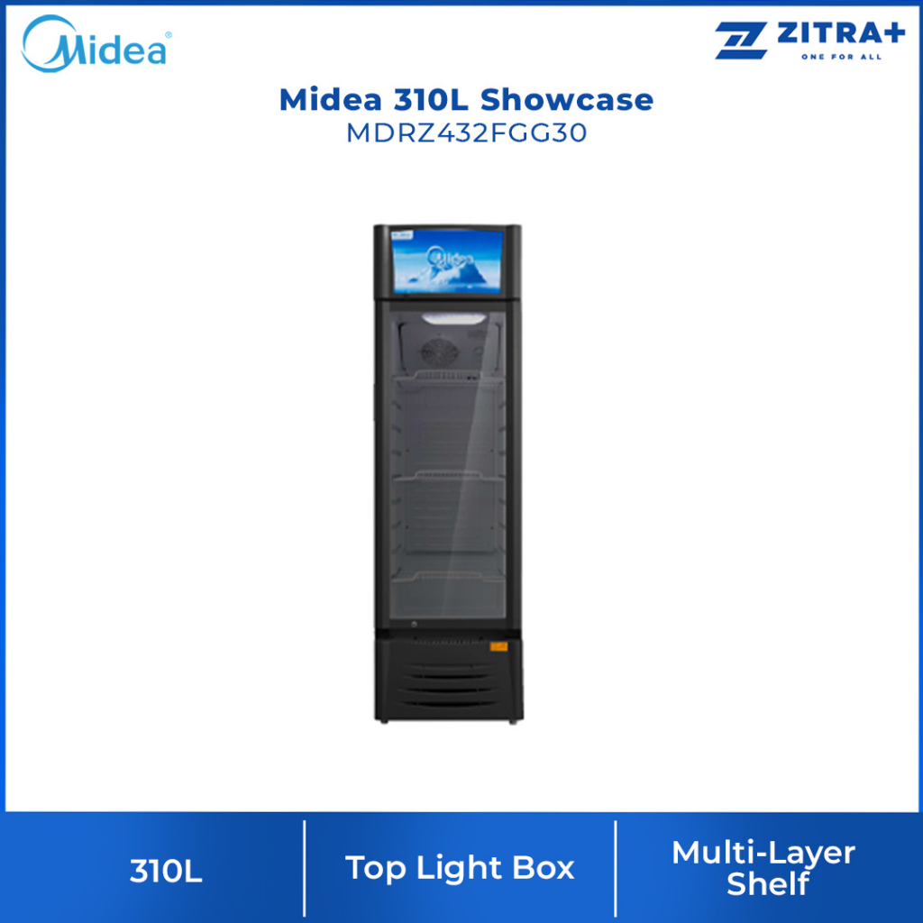 Midea 310L Showcase MDRZ432FGG30 | Top Light Box | Ventilation Duct ...