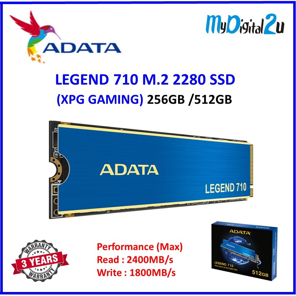 ADATA SSD LEGEND 710 M.2 2280 (XPG GAMING) 256GB/512GB | Shopee Malaysia