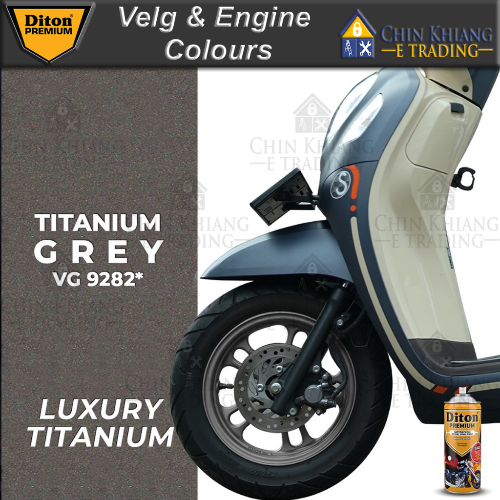 Diton Premium VG9282 Titanium Grey VELG Engine Parts Colour Spray Paint ...
