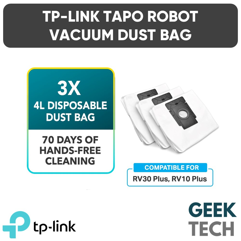 TP-Link Tapo RVA200 Tapo Robot Vacuum Disposable Dust Bag For Tapo RV30 ...