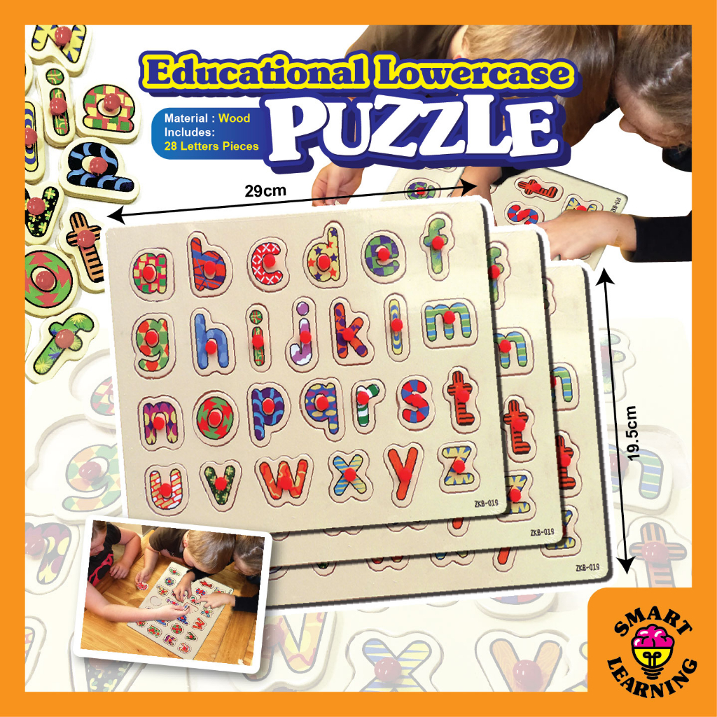 🔥READY STOCK🔥 ALPHABET LOWERCASE WOODEN PUZZLE KIDS EDUCATIONAL ...