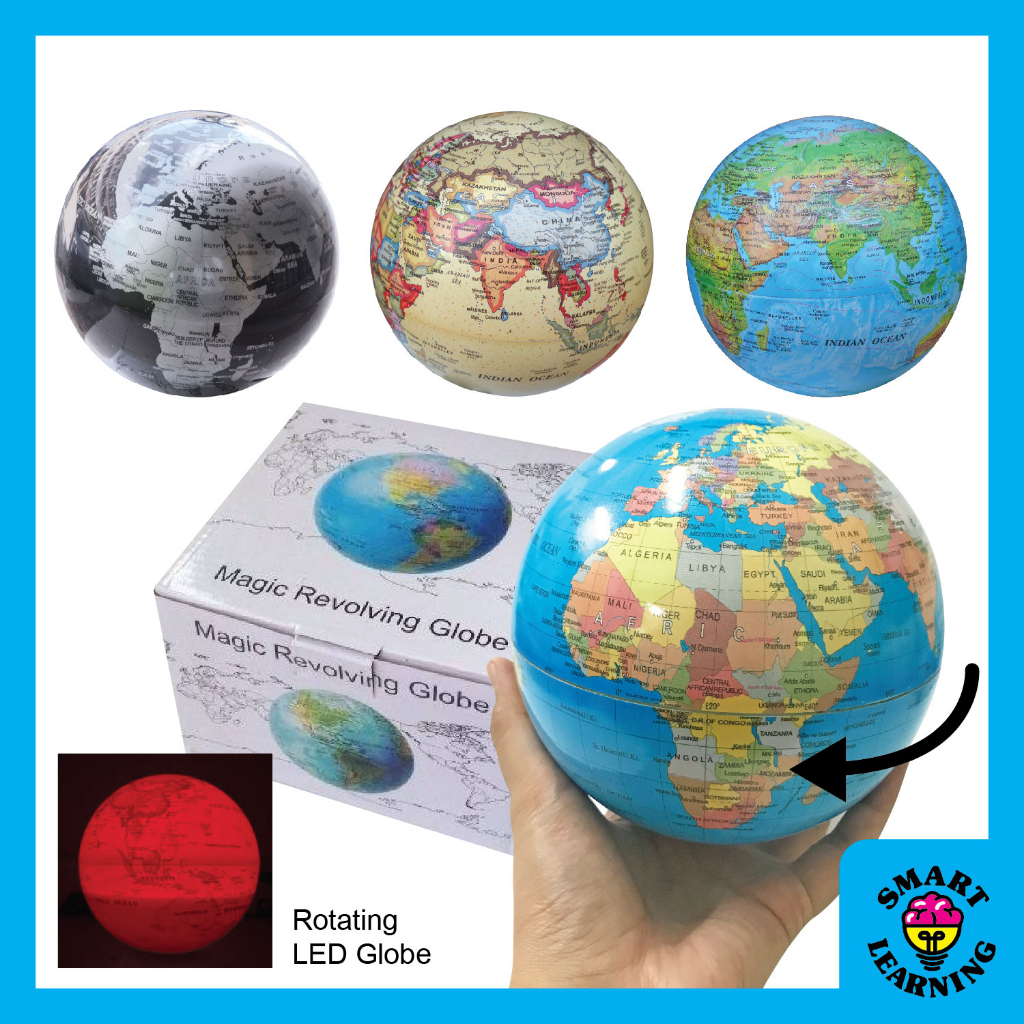 🔥READY STOCK🔥 14cm ROTATING GLOBE MODEL WORLD EARTH MAP WORLD MAP ...