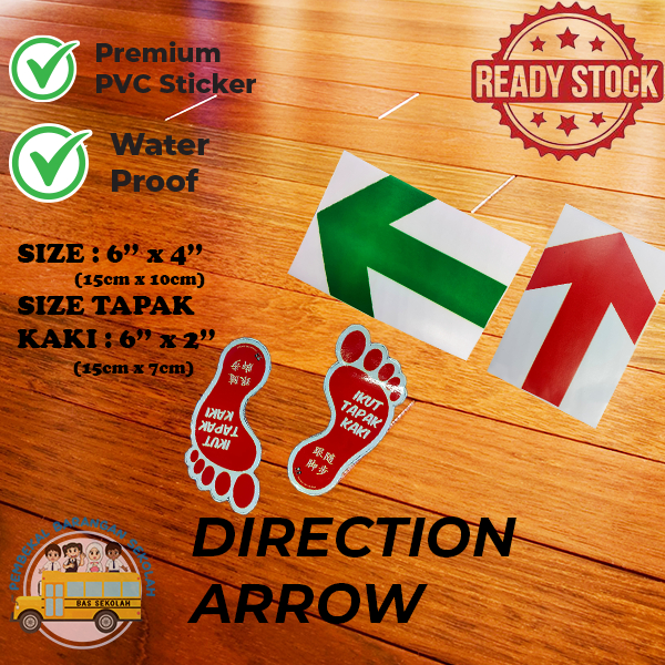 [Ready Stock] Arah Kiblat Solat / Kiblat Arrow PVC Sticker Arah Kiblat ...