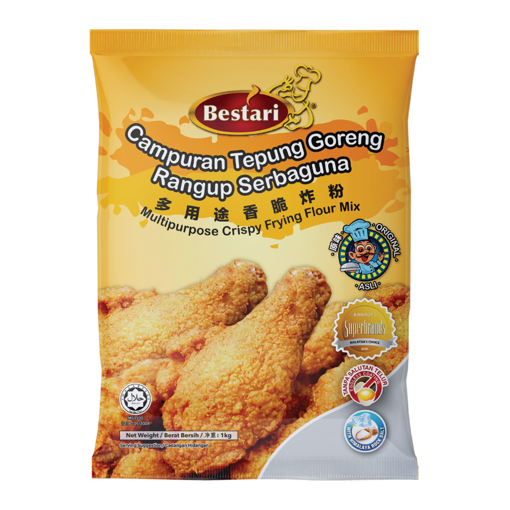 Bestari Tepung Goreng Rangup Serbaguna Asli/Pedas [1 KG] Crispy Fried ...