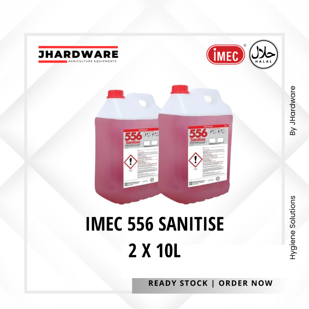 SURFACE SANITIZER & DISINFECTANT IMEC 556 Sanitise, Halal, 2 x 10L (3 ...