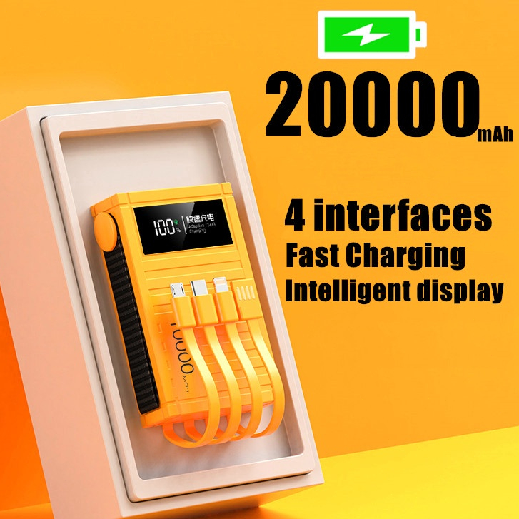 NEW Container Design Power Bank 20000mAh Charging Cable Large Capacity ...