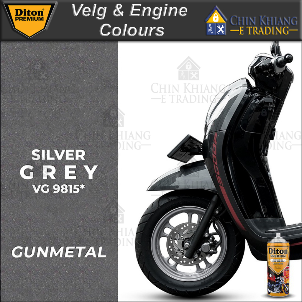 Diton Premium VG9815 Silver Grey Gun Metal VELG Engine Parts Colour ...