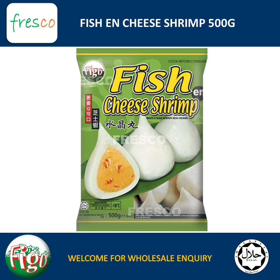 [HALAL] Figo Fish en Cheese Shrimp 500g 芝士虾水晶丸 FREE DELIVERY FOR RM200 ...