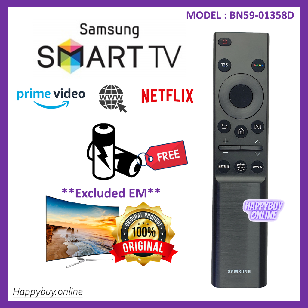 SAMSUNG QLED Smart TV Remote Control BN59-01358D Samsung Prime Video ...