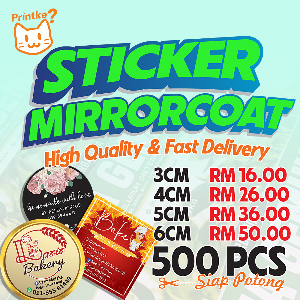 😸500PCS😸3CM 4CM 5CM 6CM / MIRRORCOAT STICKER / PACKAGING STICKER ...