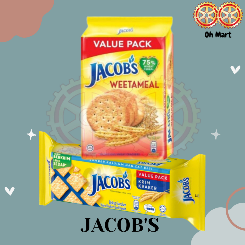 Jacob's Value Pack Crackers Krim Kraker/Weetameal -324g/289g | Shopee ...