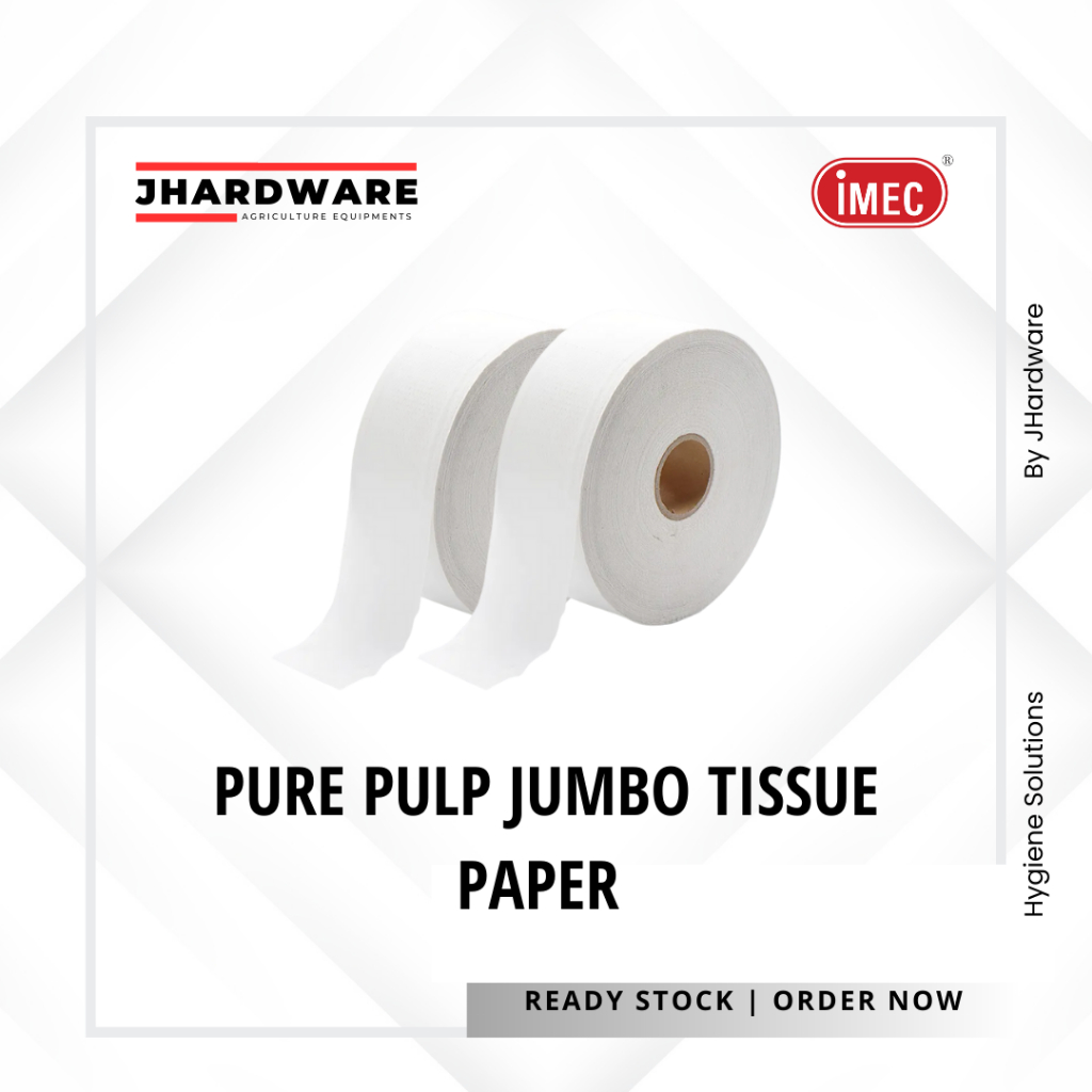 Pure Pulp Jumbo Tissue Paper / Roll Go Green, IMEC KJ Pulp, 2 Ply ...
