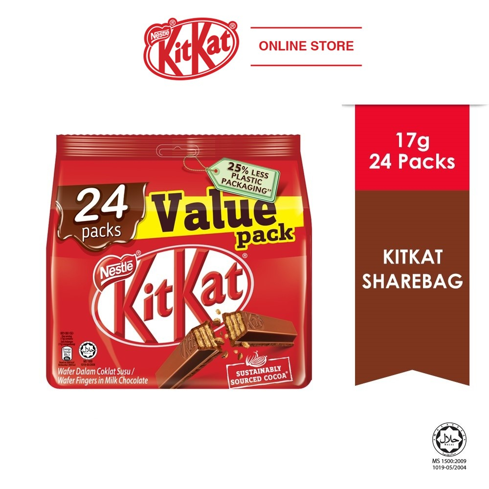 Nestle KitKat 24s Pack Value Share Bag Bundle of 1/2/4/6 | Shopee Malaysia