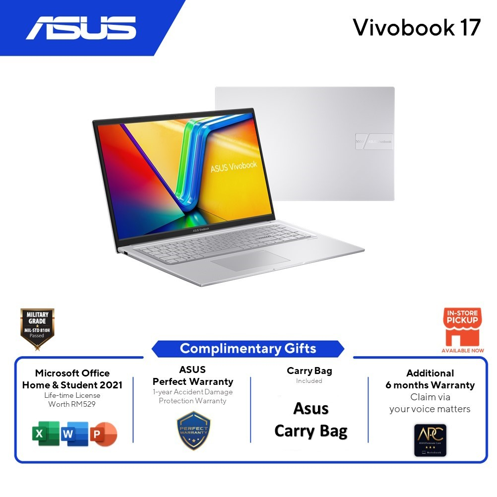 Asus Vivobook A1704V-AAU233WS Laptop (Intel 13th Core i7, 8gb ram ...