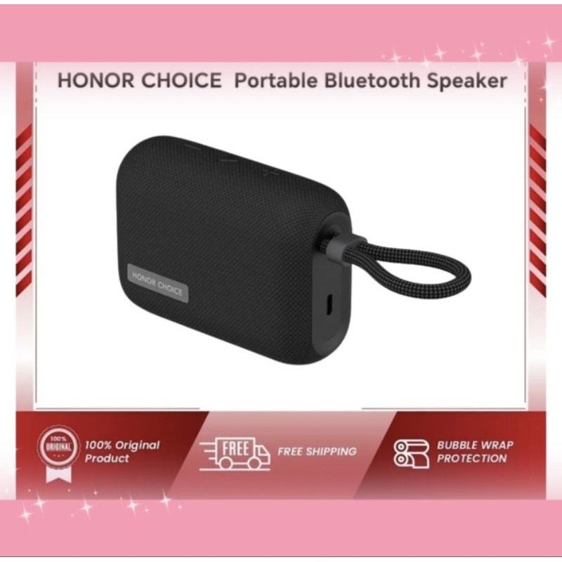 HONOR CHOICE Portable Bluetooth Speaker Loud Bass (Black) | Shopee Malaysia