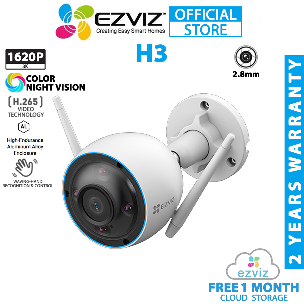 EZVIZ H3 3K (5MP) 1620P Color Night Vision Wireless Two Way Talk ...