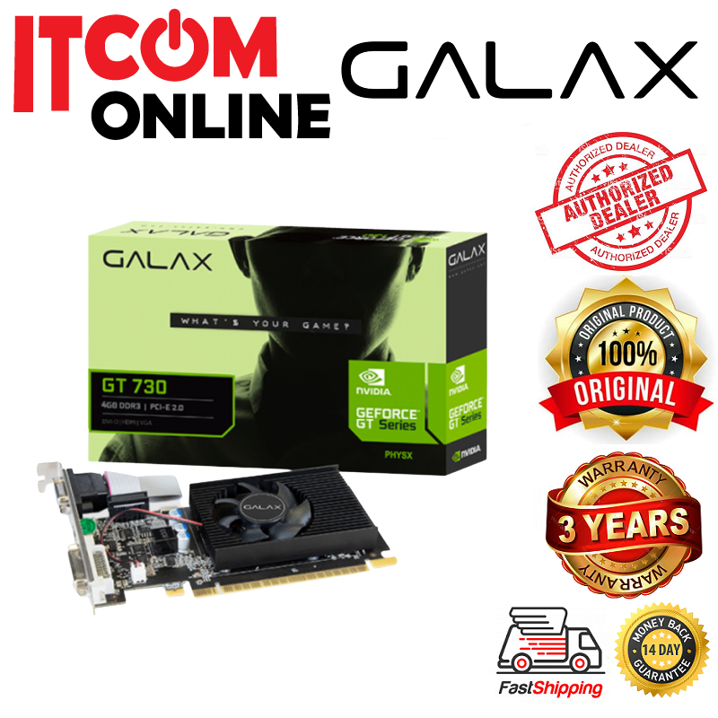 GALAX NVIDIA GT730 4GB GDDR3 128BIT GRAPHIC CARD (73GQF8HX00HD ...