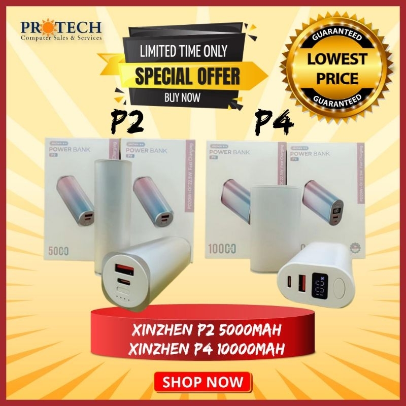 Xinzhen P2 5000mAh P4 10000mAh PD20W + QC22.5W Mini Power Bank (Ready ...
