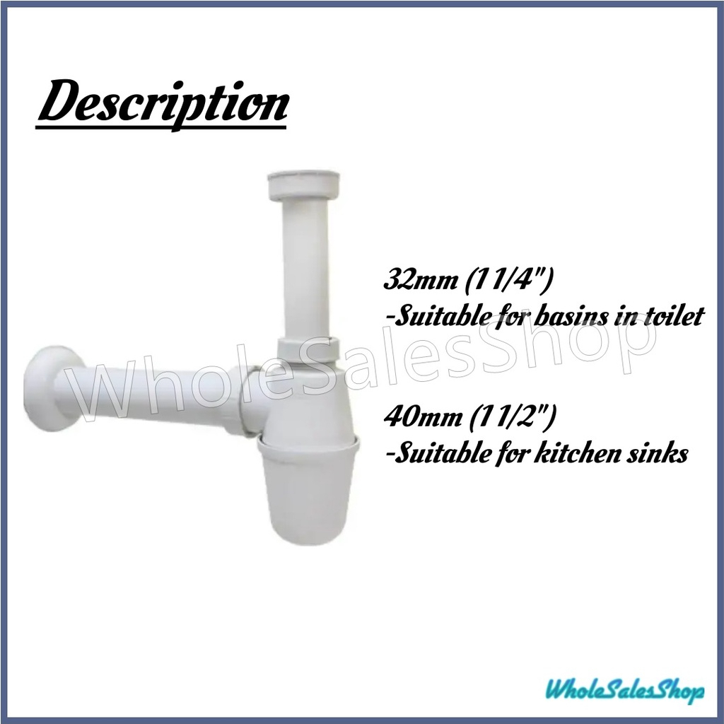 Plastic Bottle L Trap For Plumbing Faucet Basin Washroom Bathroom ...
