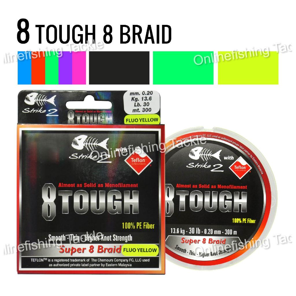 NEW Strike2 Tough x8 Braid Teflon Solid Line 150m | Shopee Malaysia