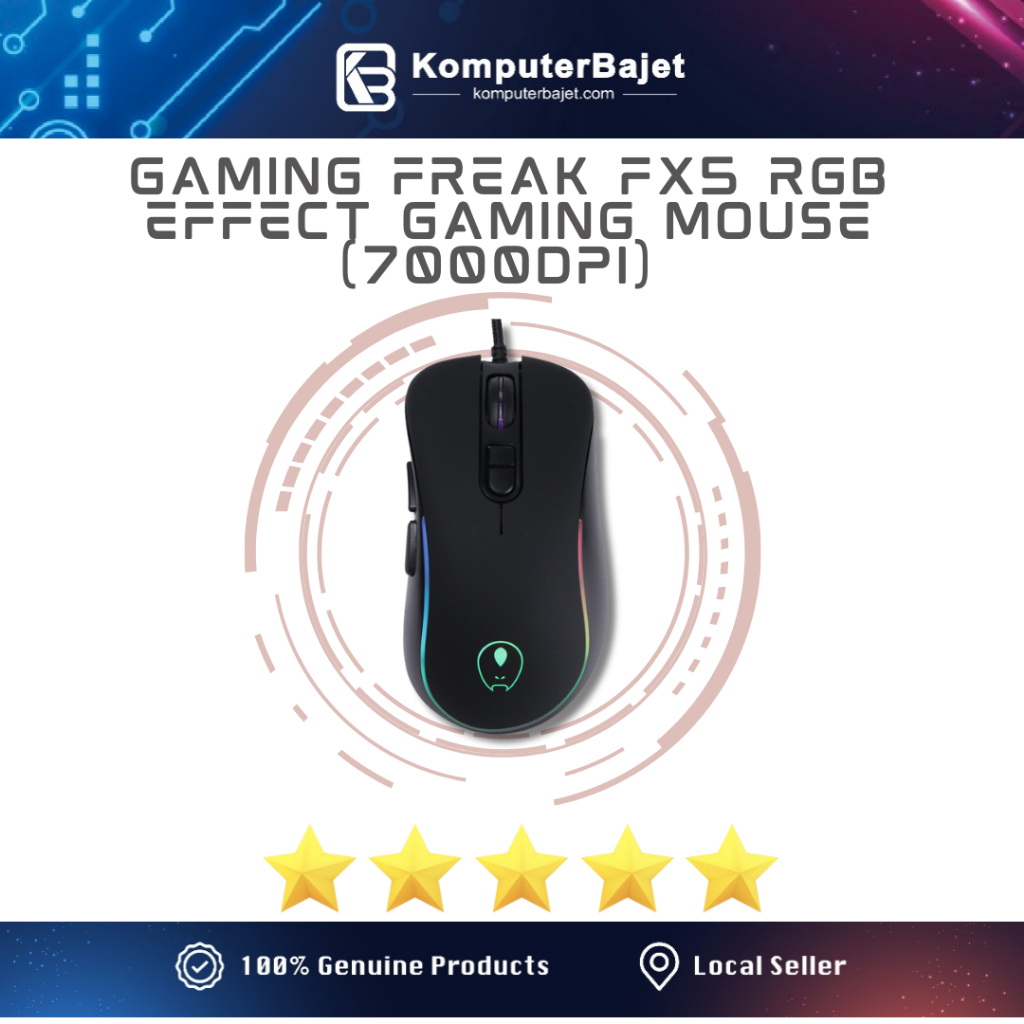 GAMING FREAK FX5 RGB EFFECT GAMING MOUSE (7000DPI) | Shopee Malaysia
