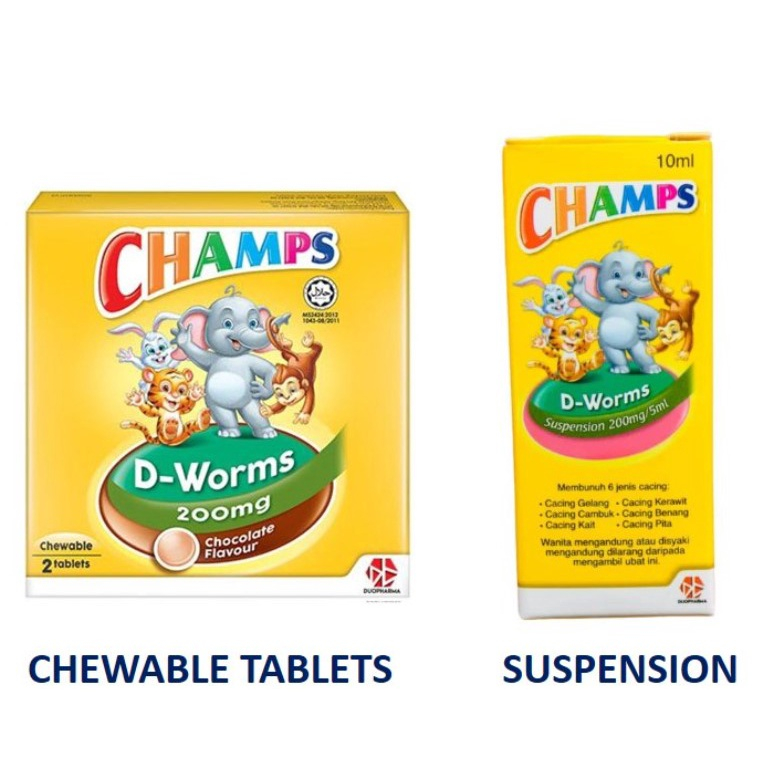 (UBAT CACING) CHAMPS D WORMS 200mg | Shopee Malaysia