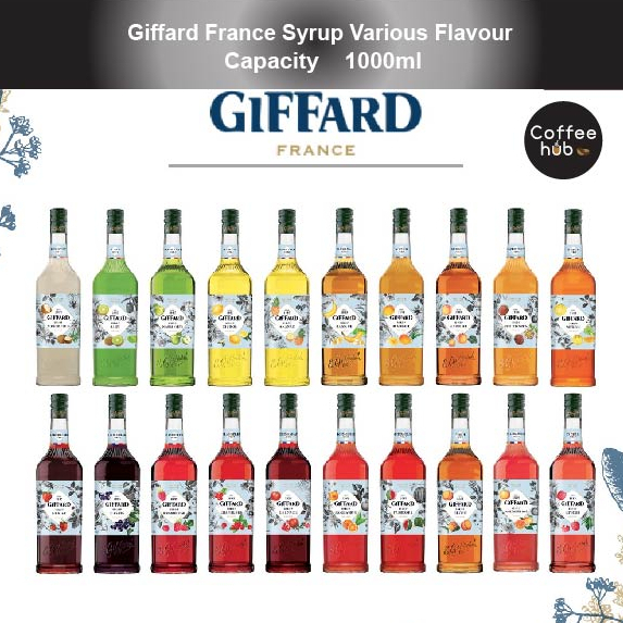 (Ready Stock)GIFFARD France Syrups Fruits Plant Base 1Litre | Shopee ...