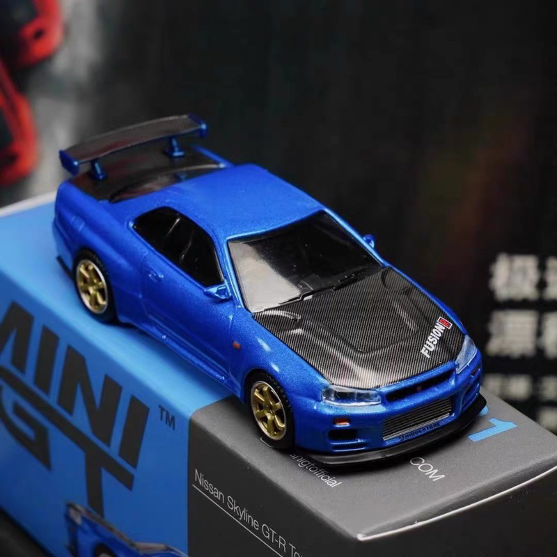 MINI GT #531 Nissan Skyline GTR R34 Top Secret Bayside Blue | Shopee ...