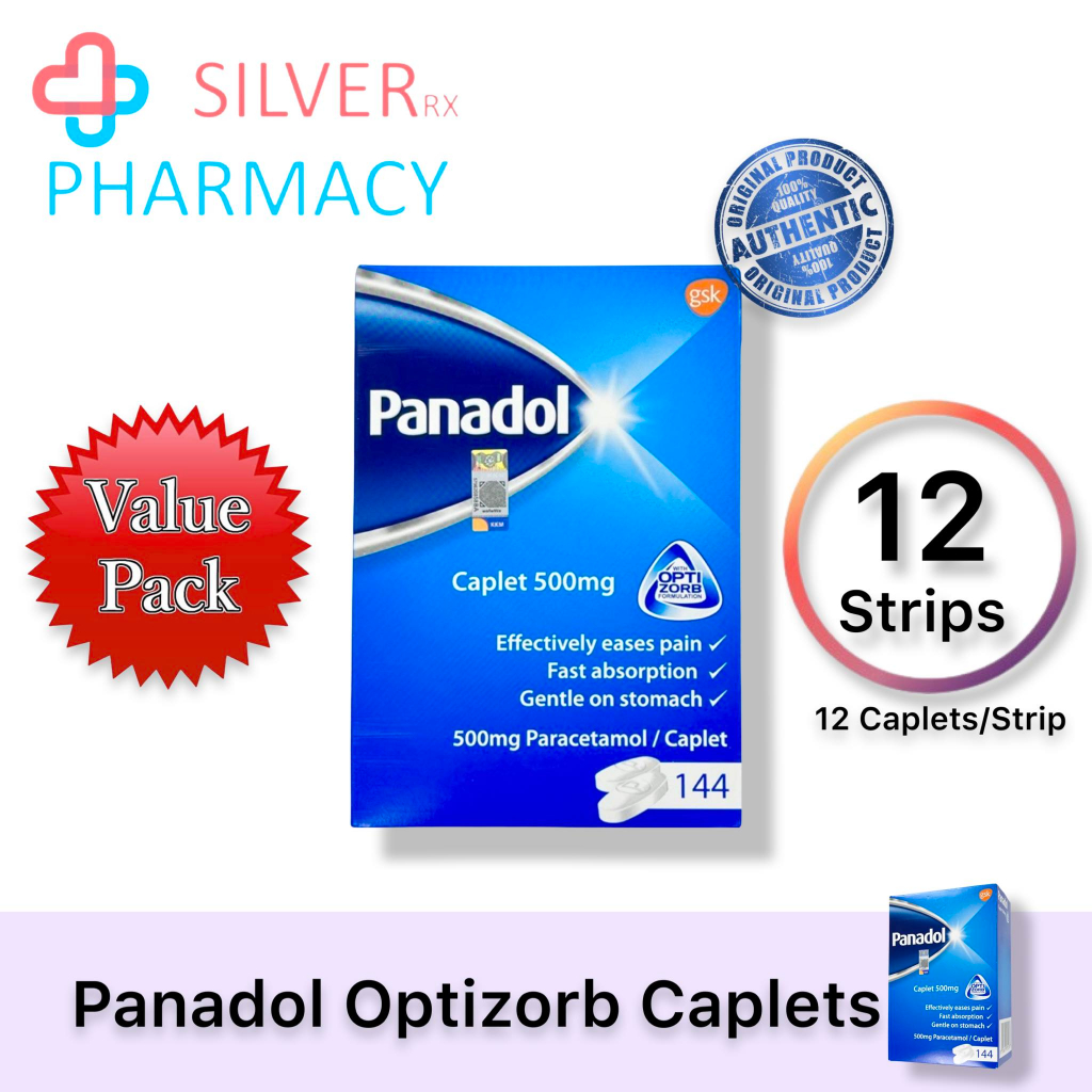 [Exp 07/2025] Panadol 500mg Optizorb Caplets 12 Strips | Shopee Malaysia