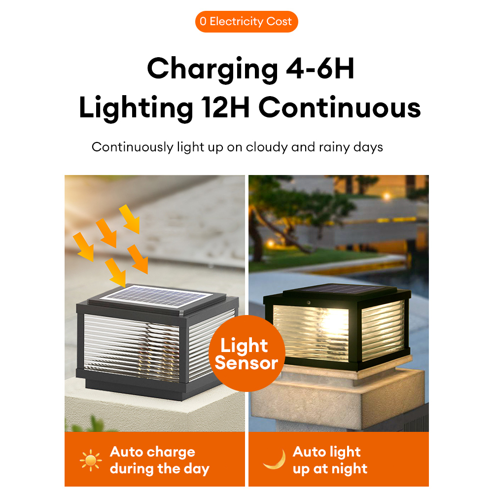 Lampu pagar solar/220V Garden light gate light Waterproof 3-Colors ...