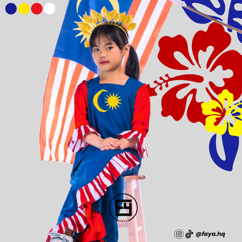 Baju Merdeka READY STOCK 🇲🇾 MAHSURI Set Baju Kurung Merdeka Kids Girl ...